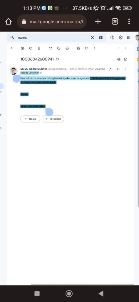 Anteraja Sameday, Hampir Seminggu Statusnya Masih di Hub