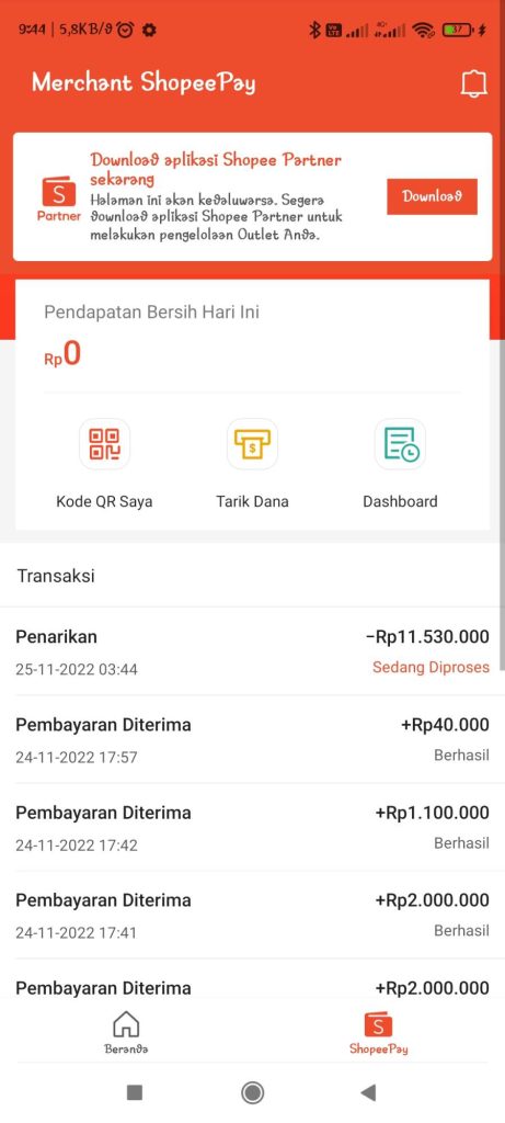 Pencairan Saldo Shopee Partner Pending Lama