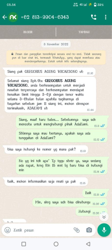 Tidak Pernah Mengajukan Pinjaman, Tiba-tiba Ada Transfer Masuk dan Penagihan dari Pinjol AdaKami