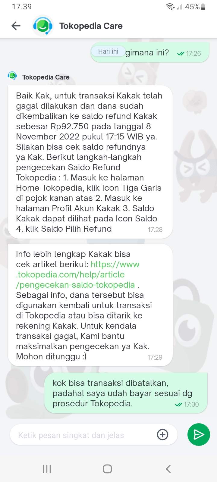 Transaksi Pembelian Token Listrik di Tokopedia Dibatalkan Sepihak