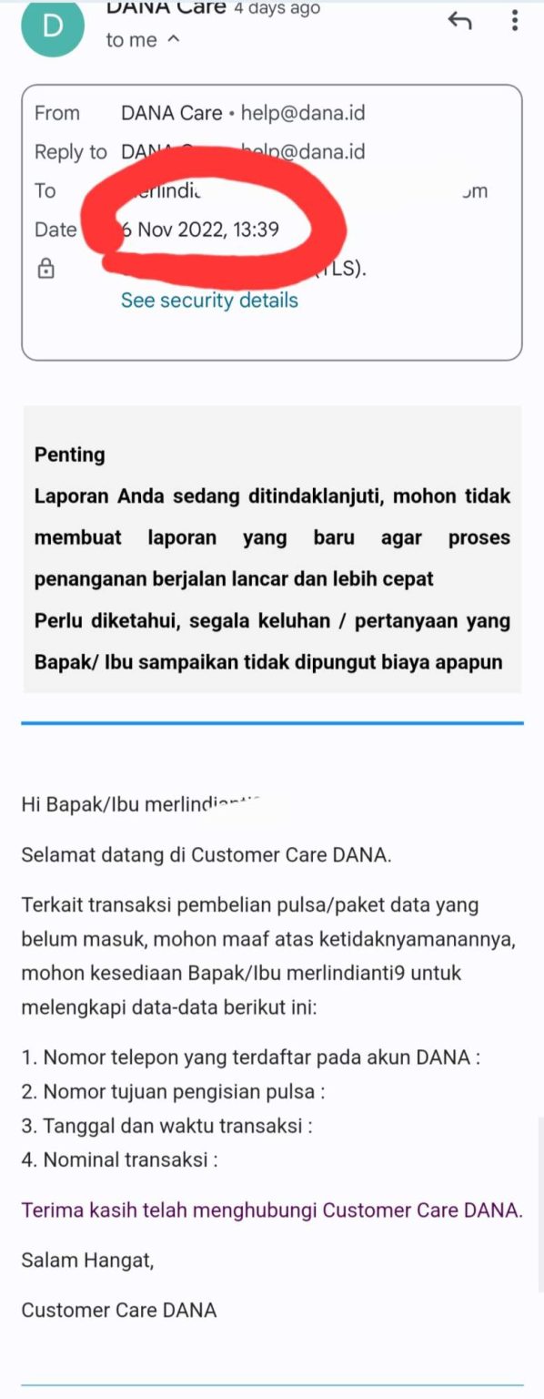 Aplikasi DANA Tidak Aman, Uang Hilang dan CS Tidak Membantu