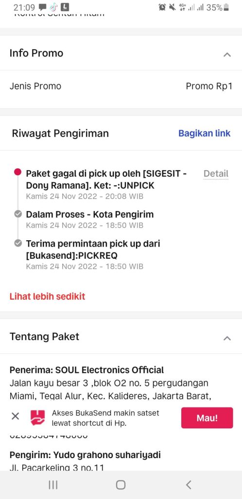 Pelayanan CS Bukalapak, SiCepat dan Soul Sound Sangat Mengecewakan