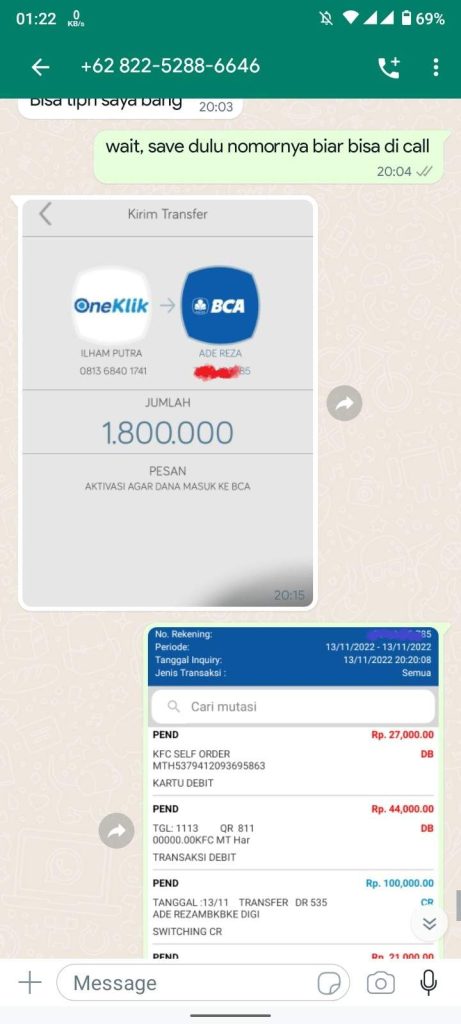 Hati-hati dengan Modus Penipuan Meminta Aktivasi OneKlik BCA!
