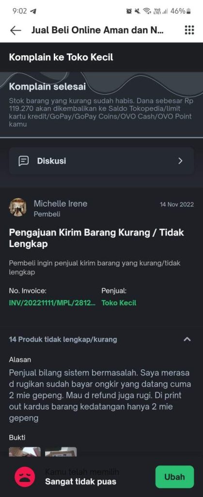 Seller Tokopedia Hanya Kirim 1 dari 11 Barang Pesanan, dengan Alasan ...