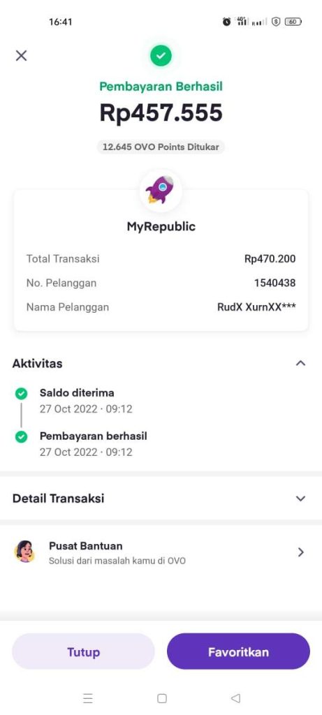 Pelayanan Billing MyRepublic Buruk Sekali