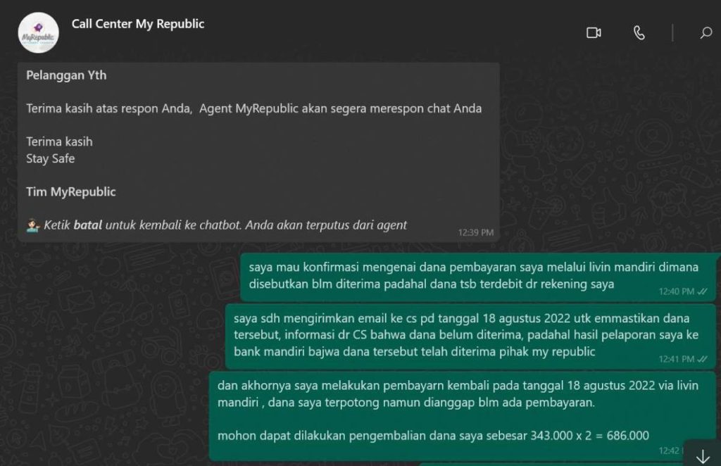 Manajemen & Sistem MyRepublic Merugikan Pelanggan
