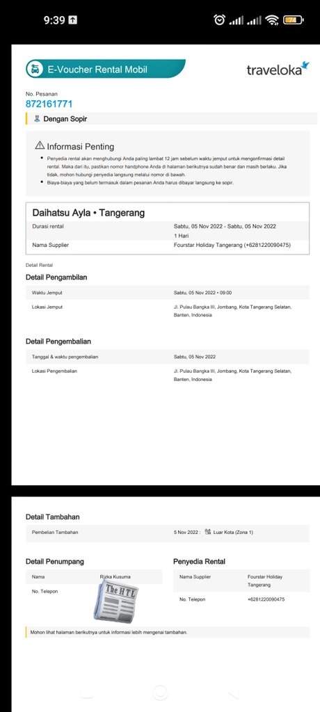 Pengalaman Pesan Rental Mobil dengan Supir di Traveloka