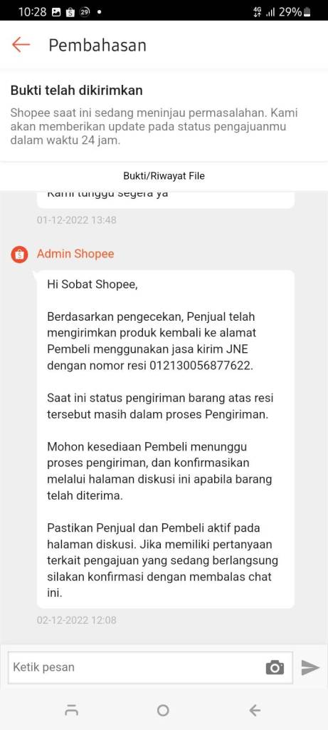 CS Shopee Memaksa Saya Menerima Barang Palsu