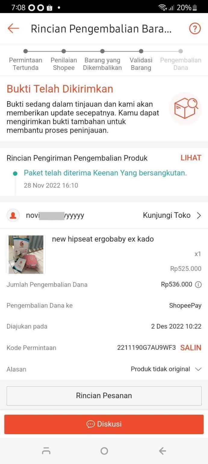 CS Shopee Memaksa Saya Menerima Barang Palsu