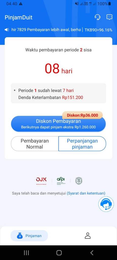 Saya Sudah Melakukan Pelunasan Aplikasi Pinjam Duit tetapi Status Masih ...
