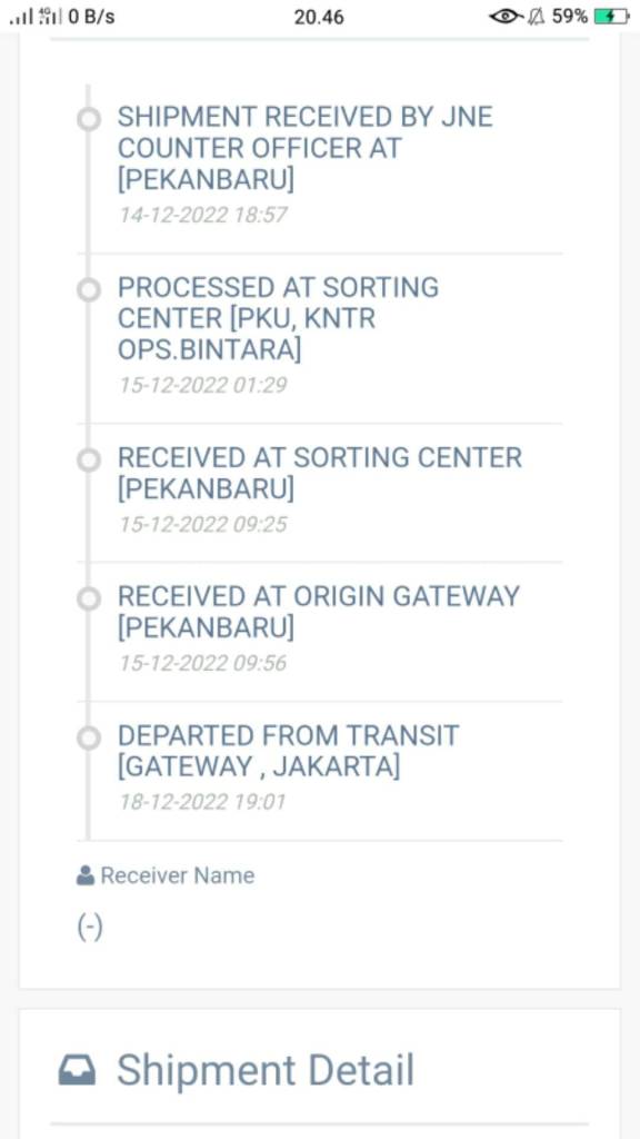 JNE, Mohon Bantuan untuk Mencari Keberadaan Paket Saya