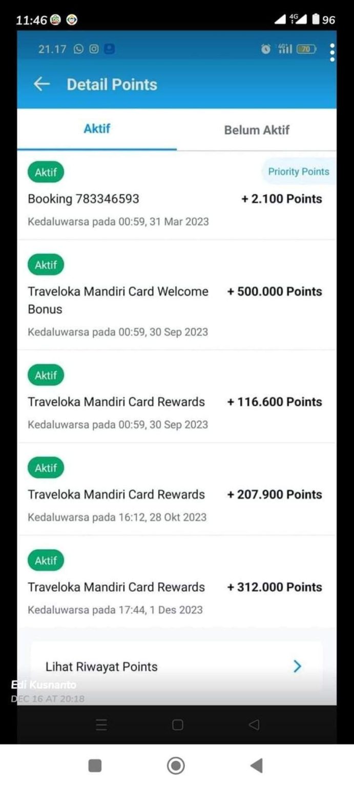 Traveloka Mandiri Card Rewards Belum Dikreditkan Sama Sekali ke ...