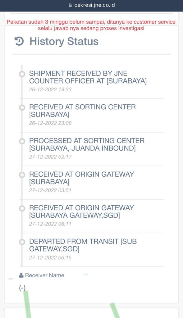 3 Kali Menggunakan JNE, 3 Kali Juga Dikecewakan oleh JNE