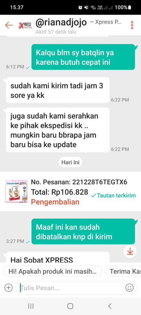 Masalah Pembatalan Pesanan di Shopee