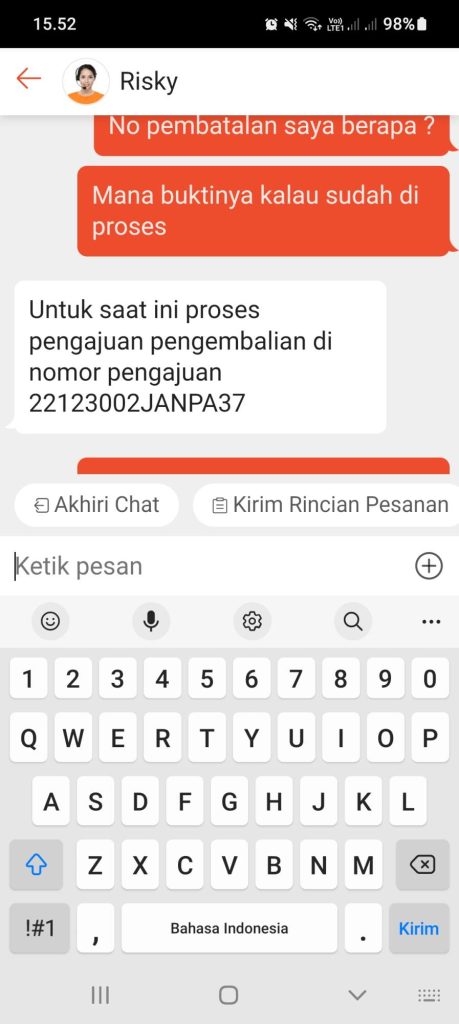 Masalah Pembatalan Pesanan di Shopee