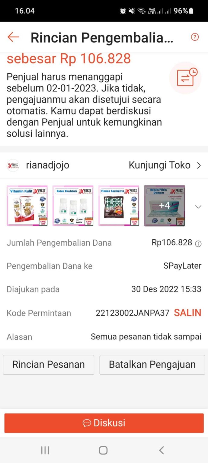 Masalah Pembatalan Pesanan di Shopee