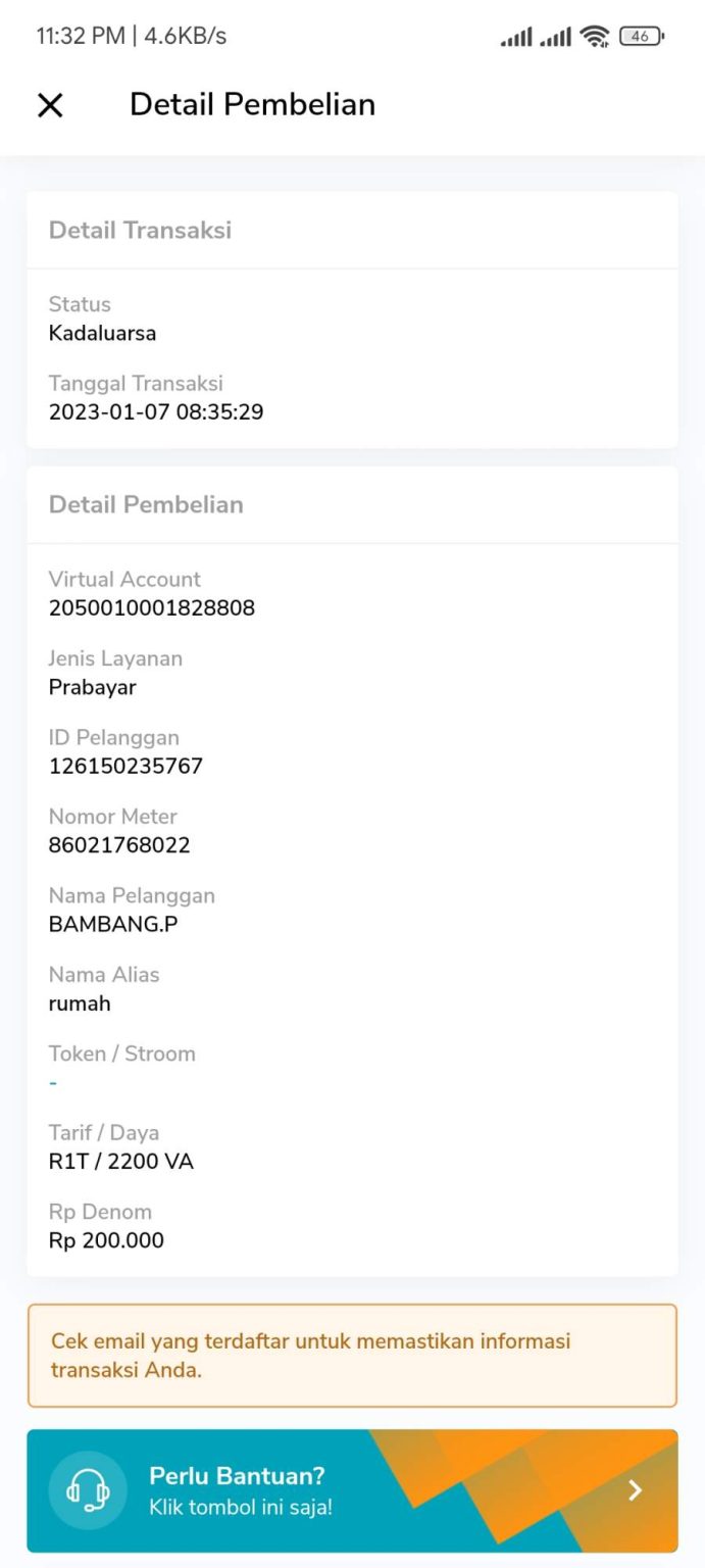 Isi Token melalui PLN Mobile, tapi Nomor Token Tidak Muncul