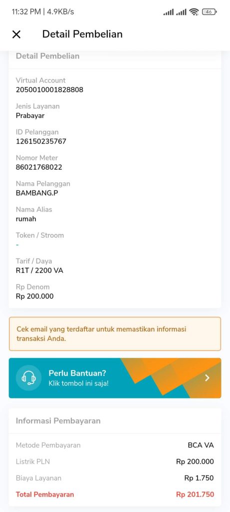 Isi Token melalui PLN Mobile, tapi Nomor Token Tidak Muncul