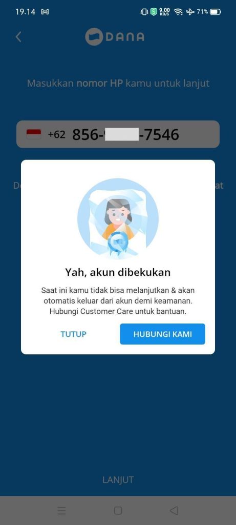 Akun DANA Dibekukan Tiba-tiba dan Lambatnya Penanganan DANA