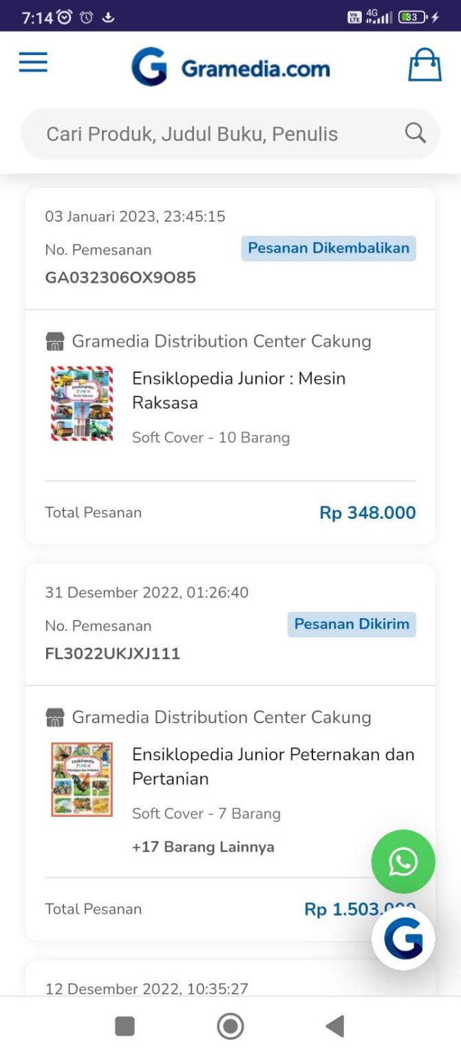 Belanja di Gramedia.com, Barang Kosong Namun Tak Kunjung Dapat Refund ...