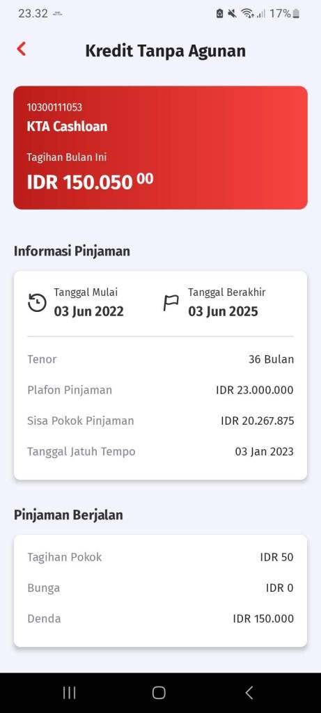 Permohonan Keringanan Denda KTA Bank OCBC NISP