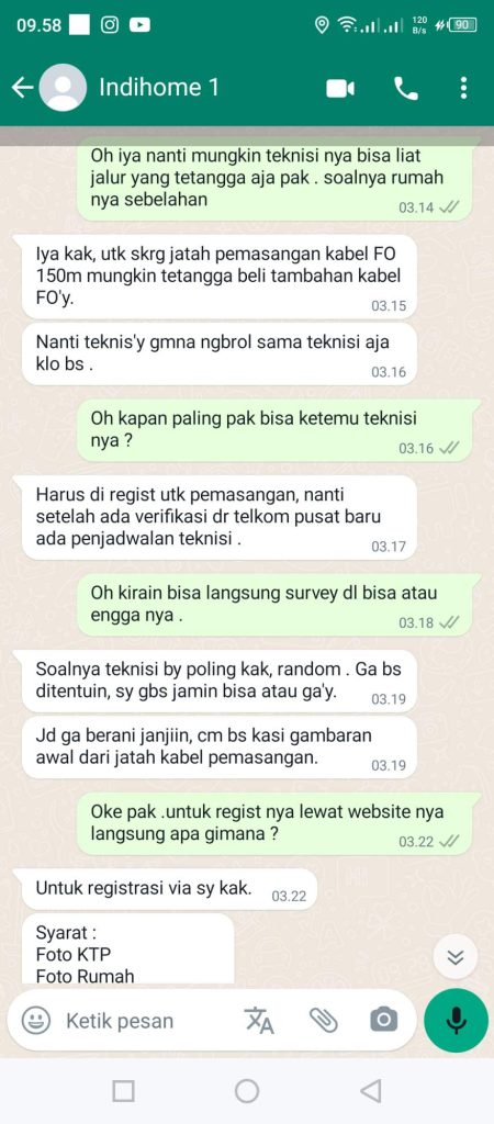 Pelayanan Indihome Kurang Baik