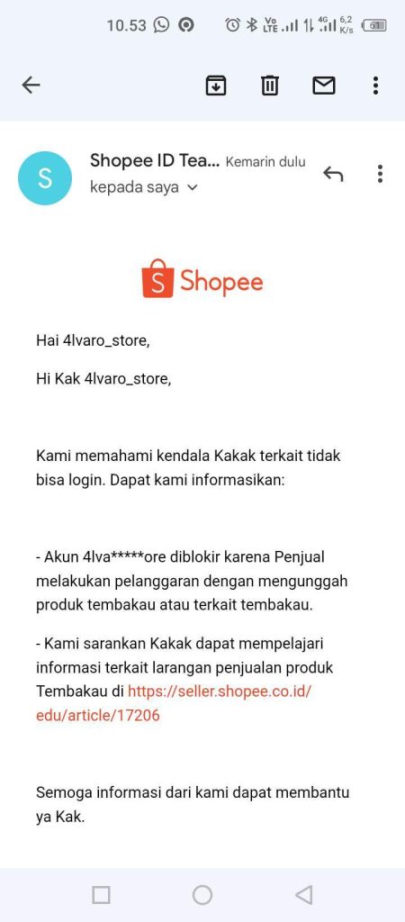 Akun Shopee Diblokir, Saldo Shopeepay dan Penjualan Entah Bagaimana ...