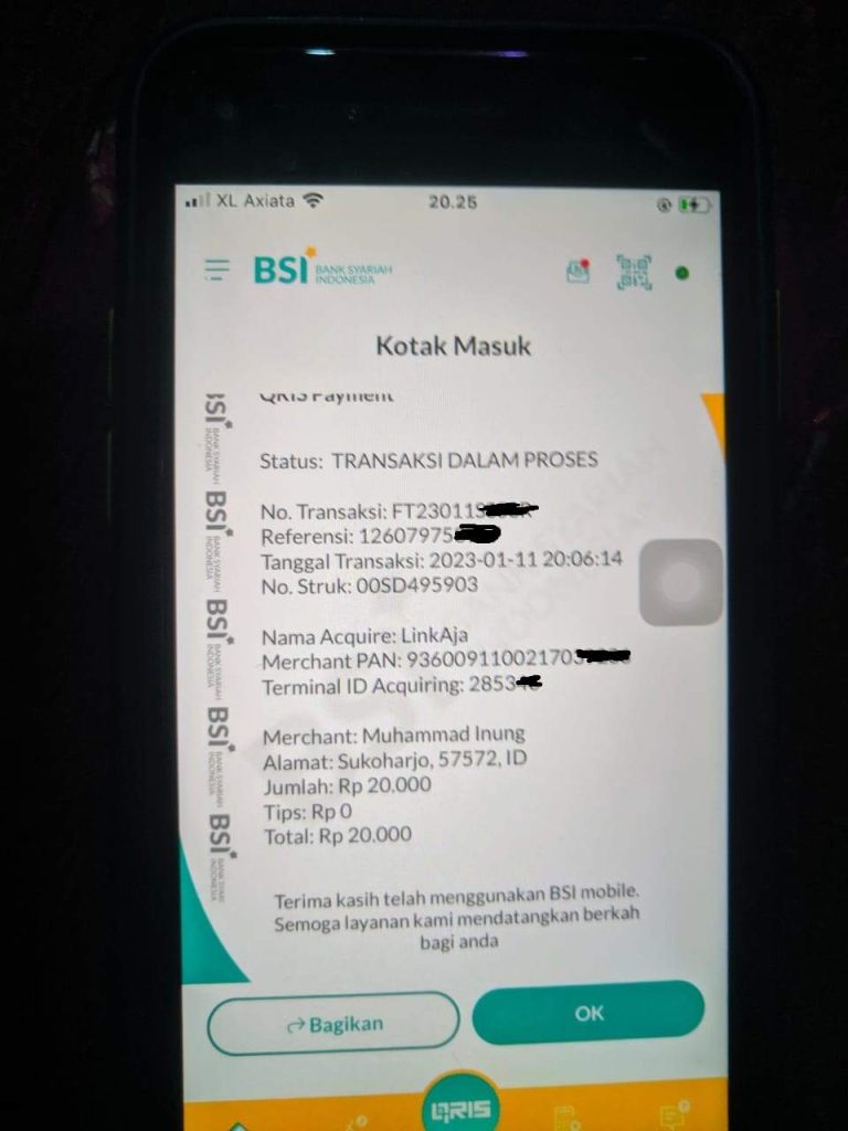 Scan QRIS dari Mobile Banking BSI Tidak Masuk ke Saldo Mitra Bukalapak