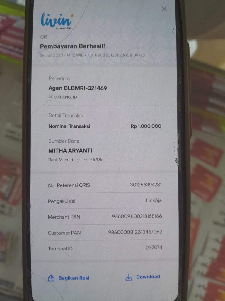 Transaksi Scan QRIS Mandiri Berhasil, tapi Tidak Masuk di Saldo Mitra Bukalapak