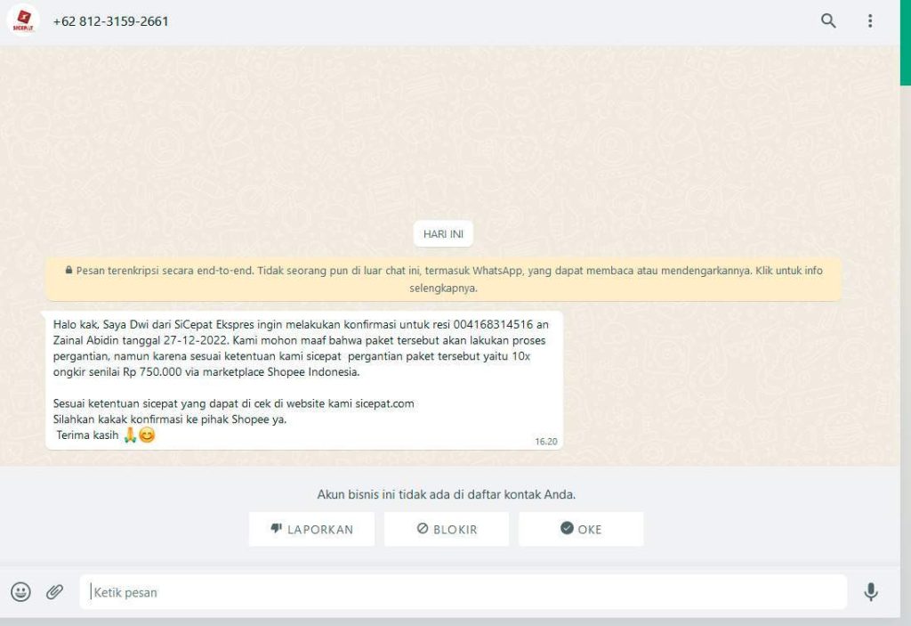 Laptop Jualan Dinyatakan Hilang dalam Pengiriman, CS Shopee Main Klaim ...