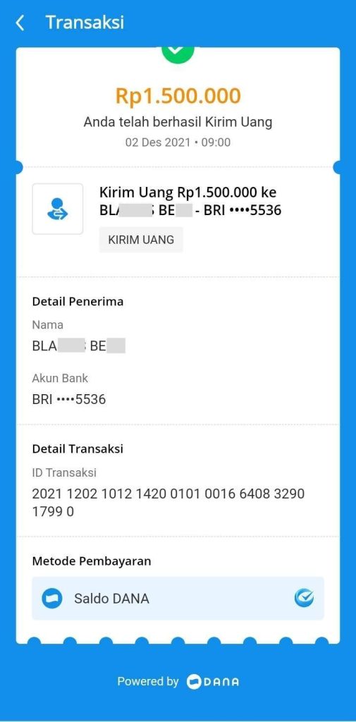Salah Transfer dari Aplikasi DANA ke BRI, Permohonan Refund Sudah ...