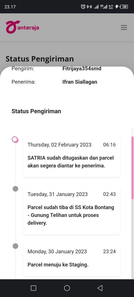 Tidak Ada Kejelasan Status Paket dari Shopee dan Anteraja