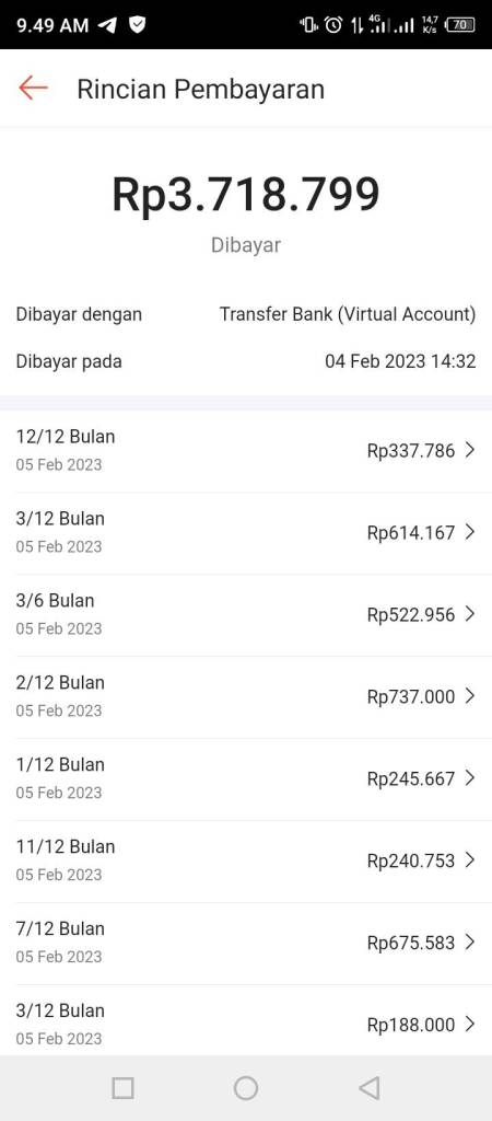 Pengajuan Restrukturisasi Tagihan SPinjam di Aplikasi Shopee