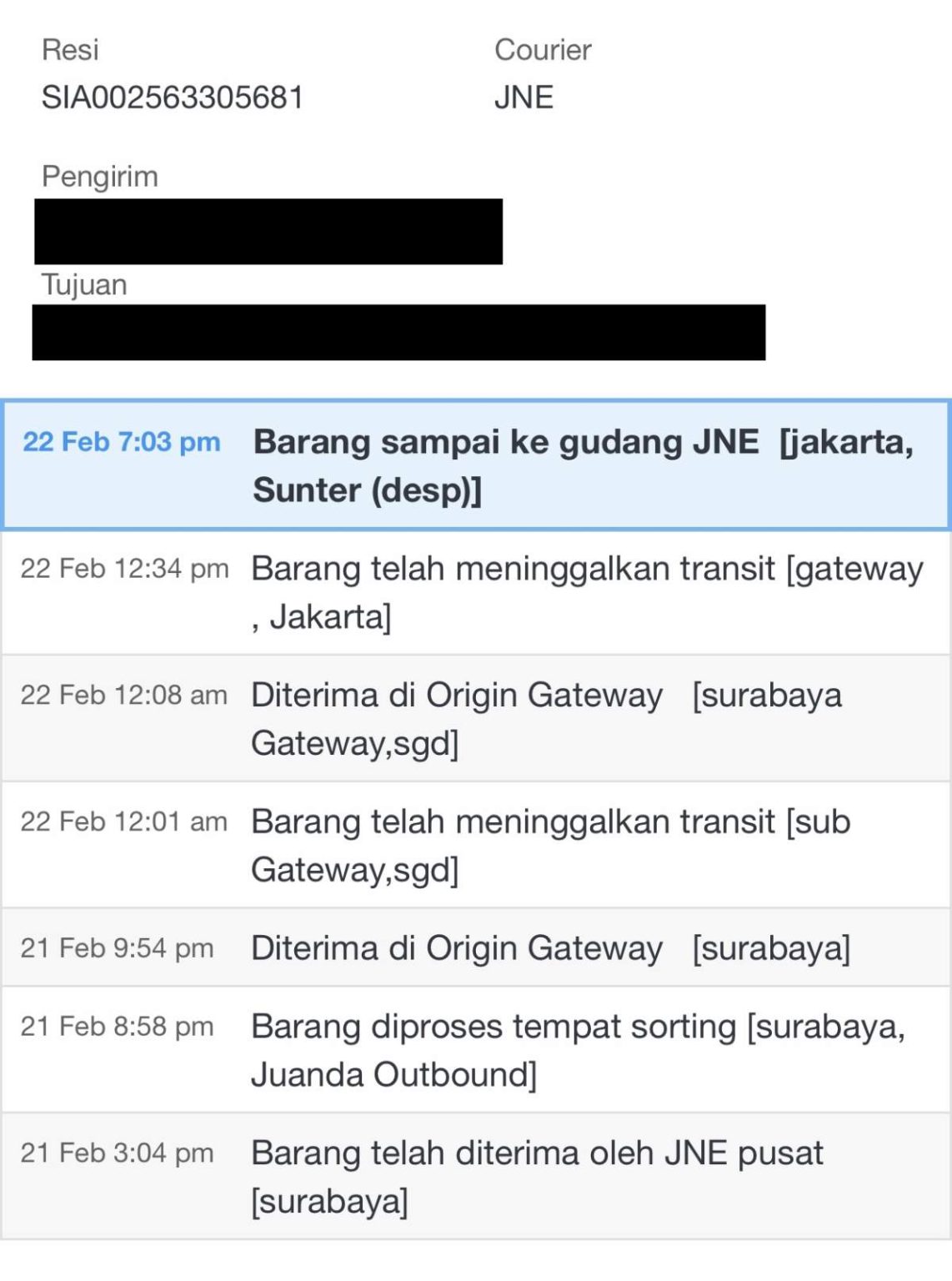 5 Kali Mengirimkan Paket Menggunakan JNE YES, Tidak Pernah Tepat Waktu