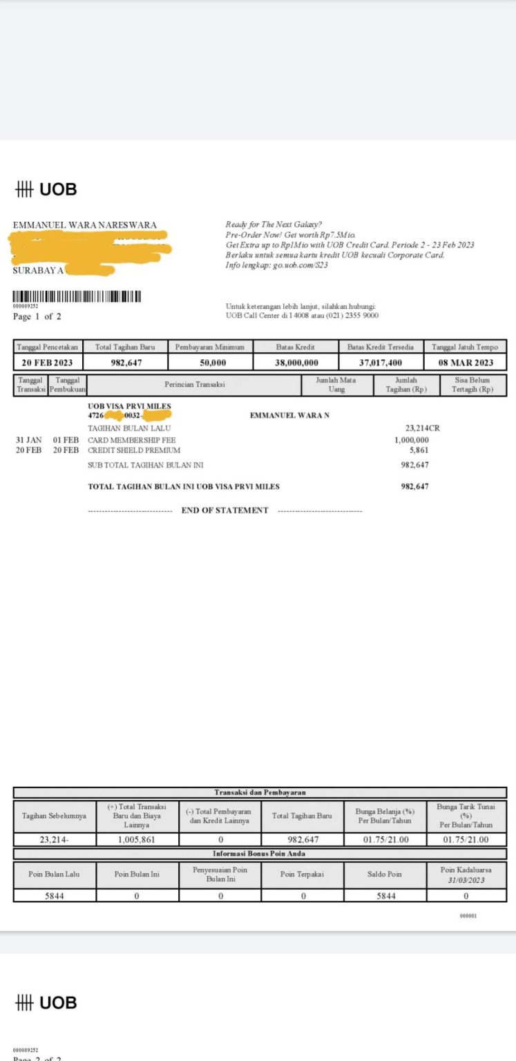 Penutupan Kartu Kredit Bank UOB Dipersulit