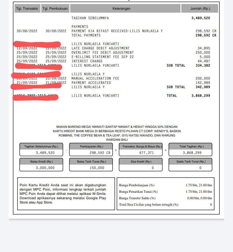 Restrukturisasi CC Bank Mega yang Rumit