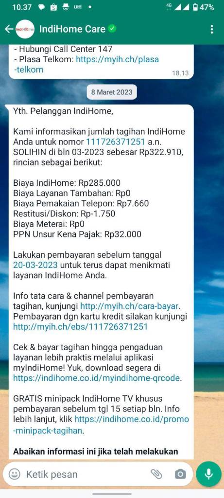 Gangguan Indihome, Lebih dari 5 Kali Komunikasi dan 10 Hari Laporan ...