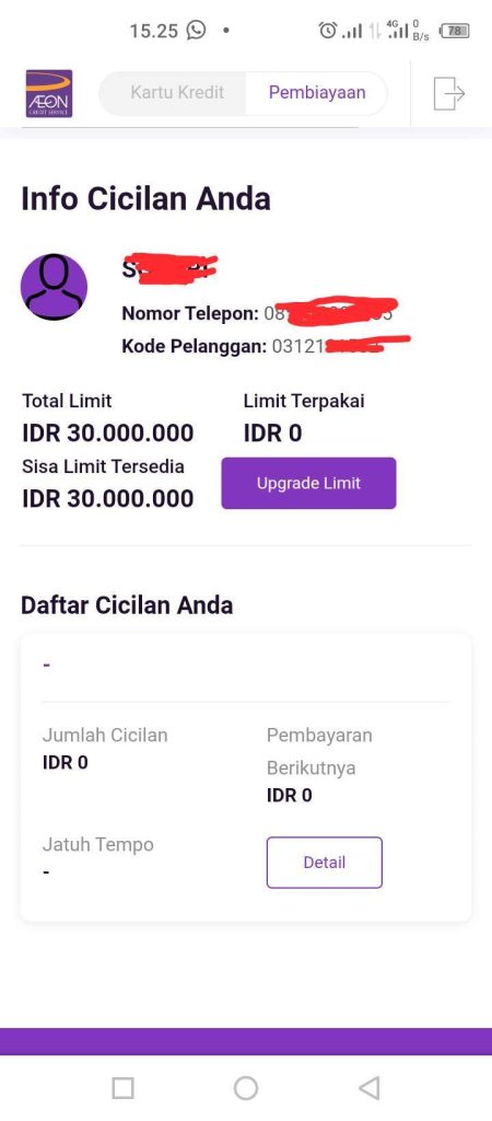 Masalah Tagihan dari AEON Credit Service