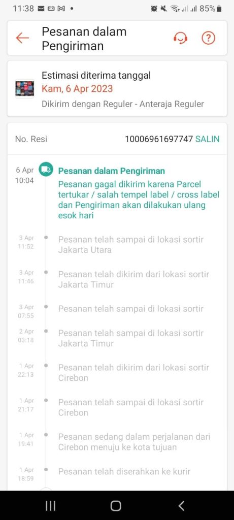 3 Kali Barang Hilang dalam Pengiriman Anteraja