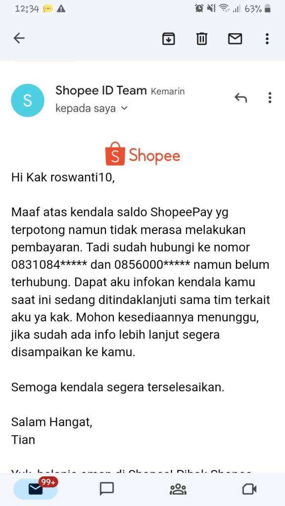 Saldo ShopeePay Hilang Tanpa Kejelasan, CS Shopee Berbelit-belit