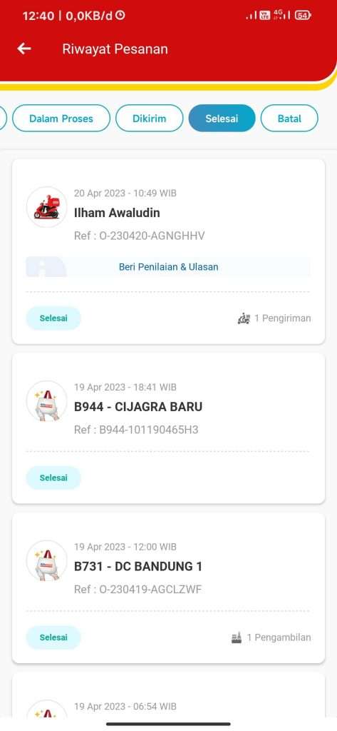 Pesanan Online Alfamart di Aplikasi Alfagift Saya Hilang
