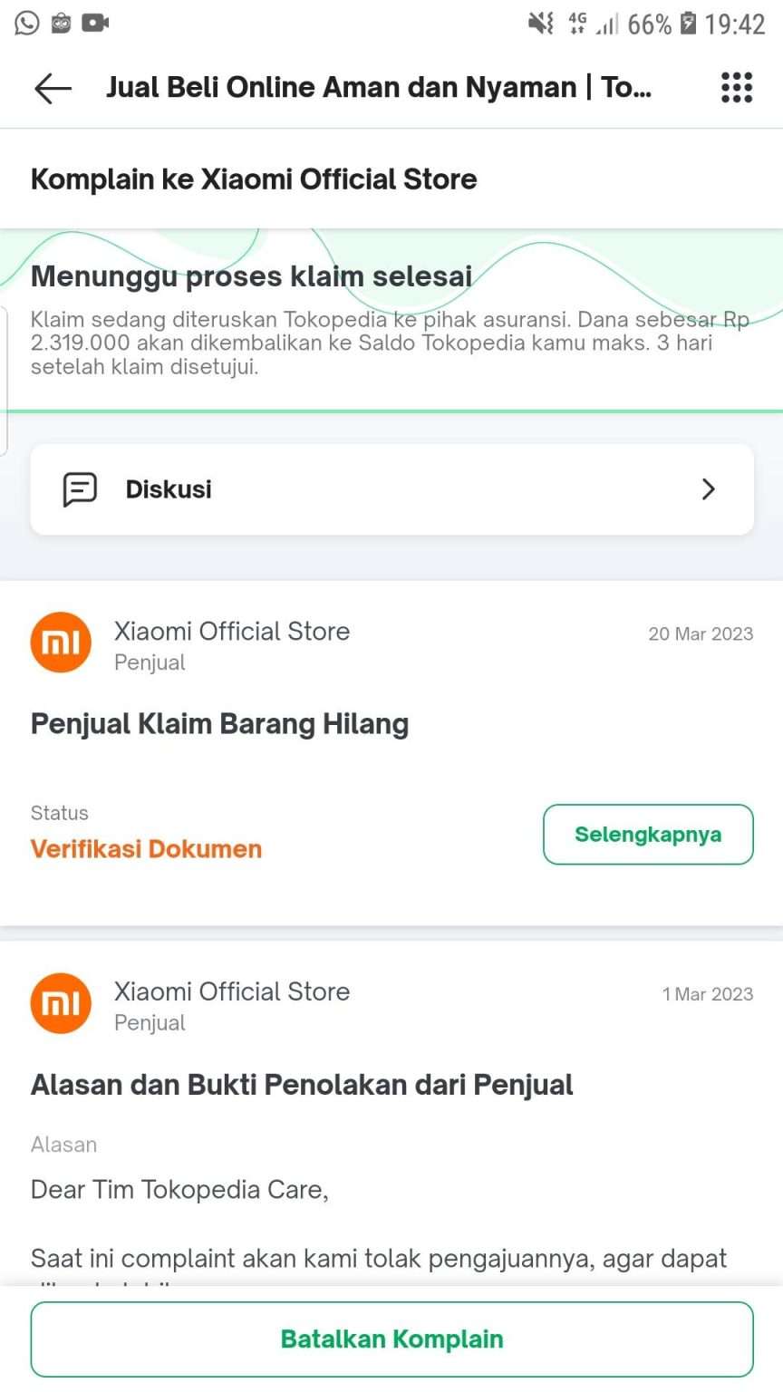 Pengembalian Dana Refund dari Tokopedia Xiaomi Official Tidak Memihak Pembeli