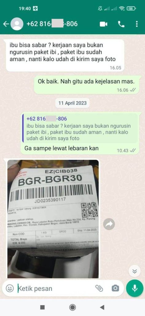 Dipermainkan Kurir J&T, Paket Non-COD Dibuat Gagal Kirim dan Diretur ...