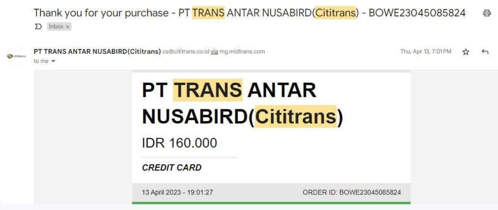 Masalah Reschedule Tiket Cititrans Travel