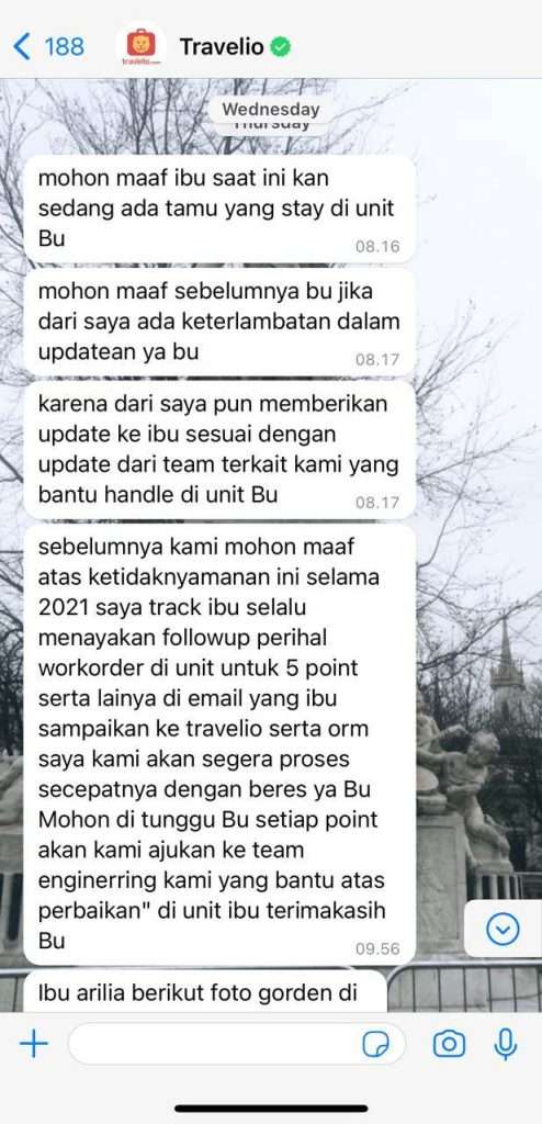 Keluhan ke Owner Relation Management Travelio