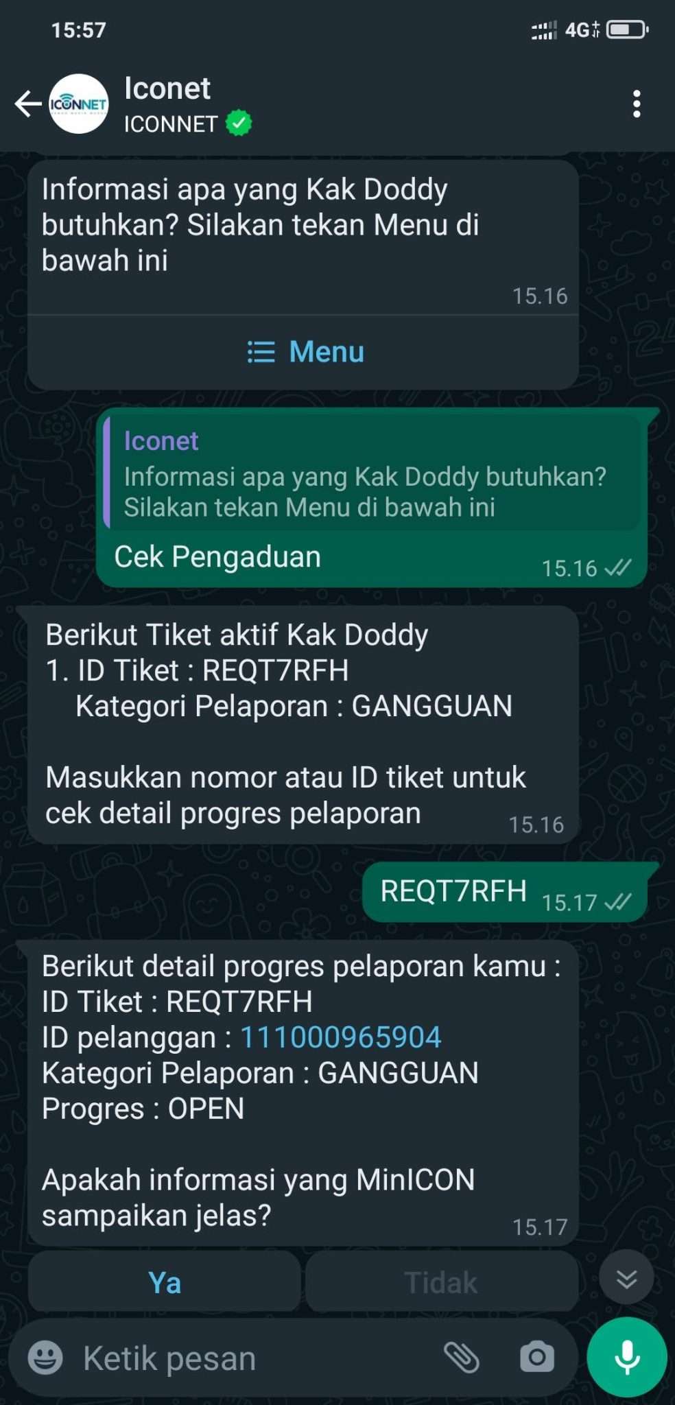 Pelayanan Buruk Iconnet