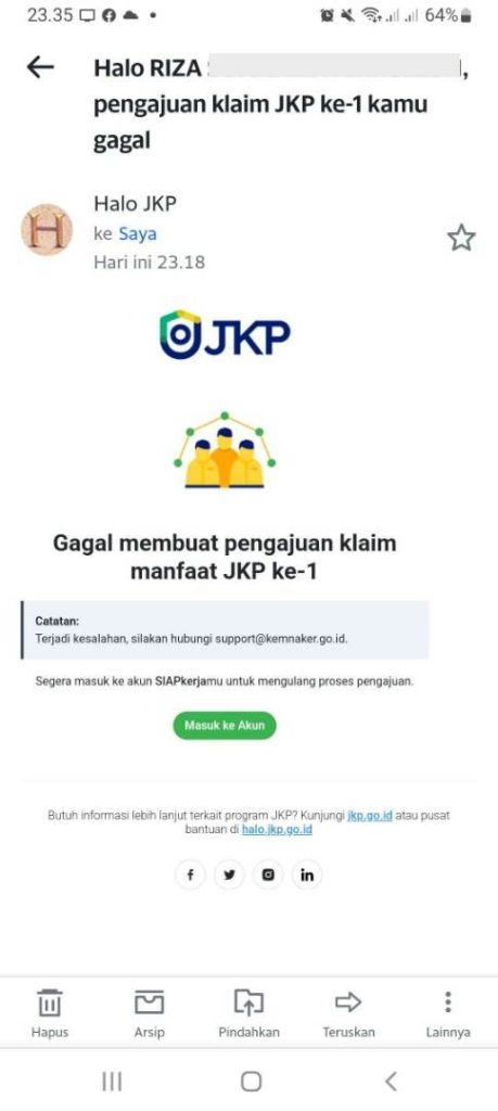 Tidak Bisa Klaim Jaminan Kehilangan Pekerjaan (JKP)