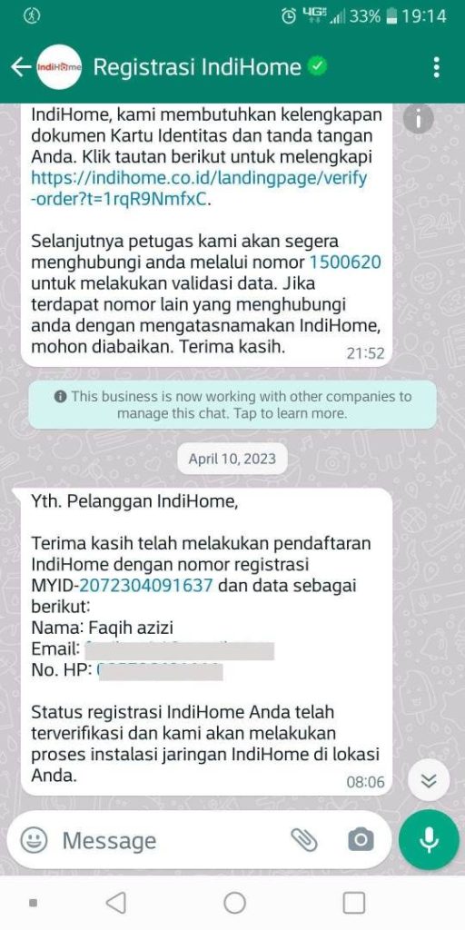 Kecewa dengan Customer Service IndiHome