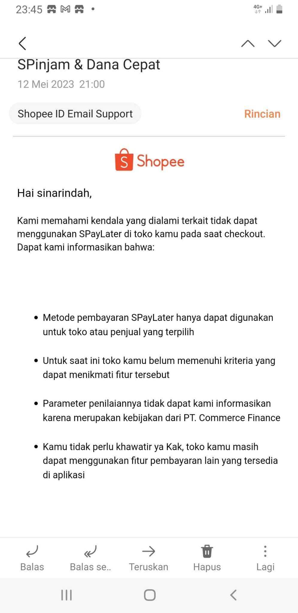 Shopee Menonaktifkan Metode Pembayaran Spaylater di Toko Secara Mendadak