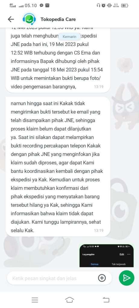 Isi Paket Hilang, Penjual Menanggung Kerugian karena Klaim Asuransi Pengiriman Ditolak
